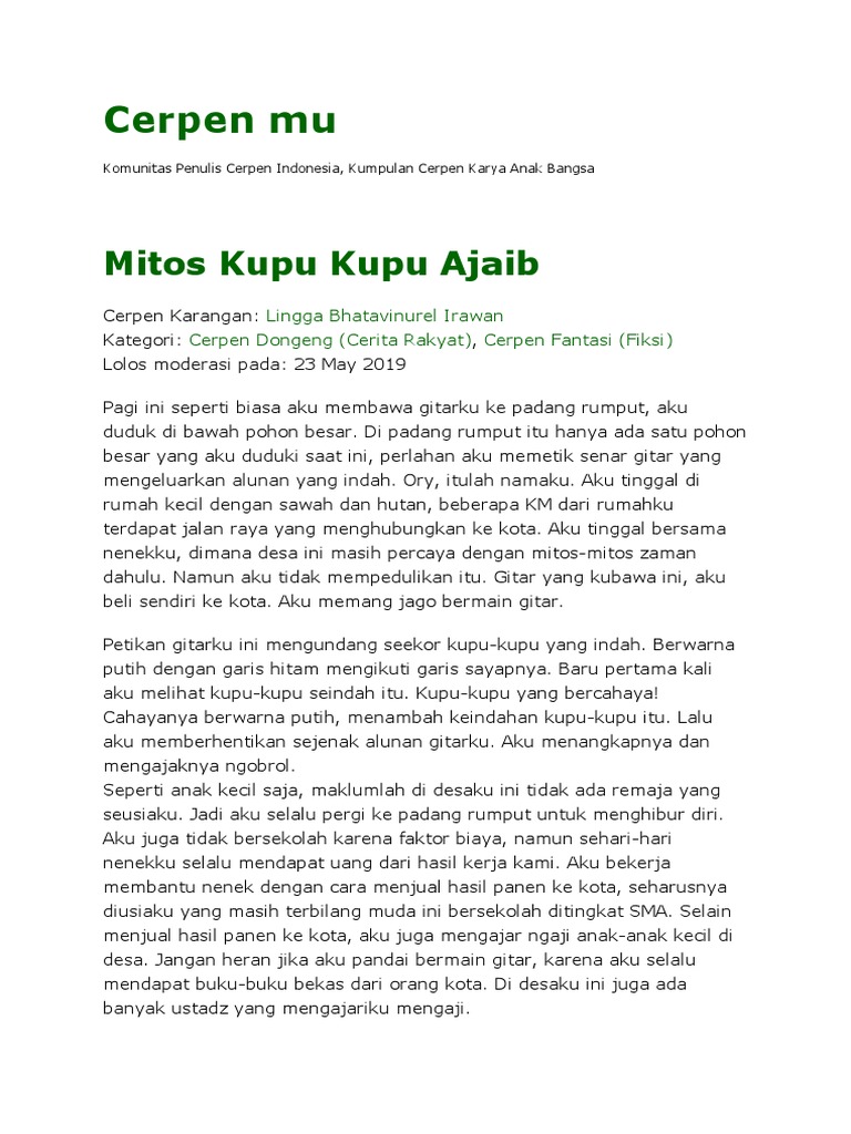 Cerpen Mu | PDF