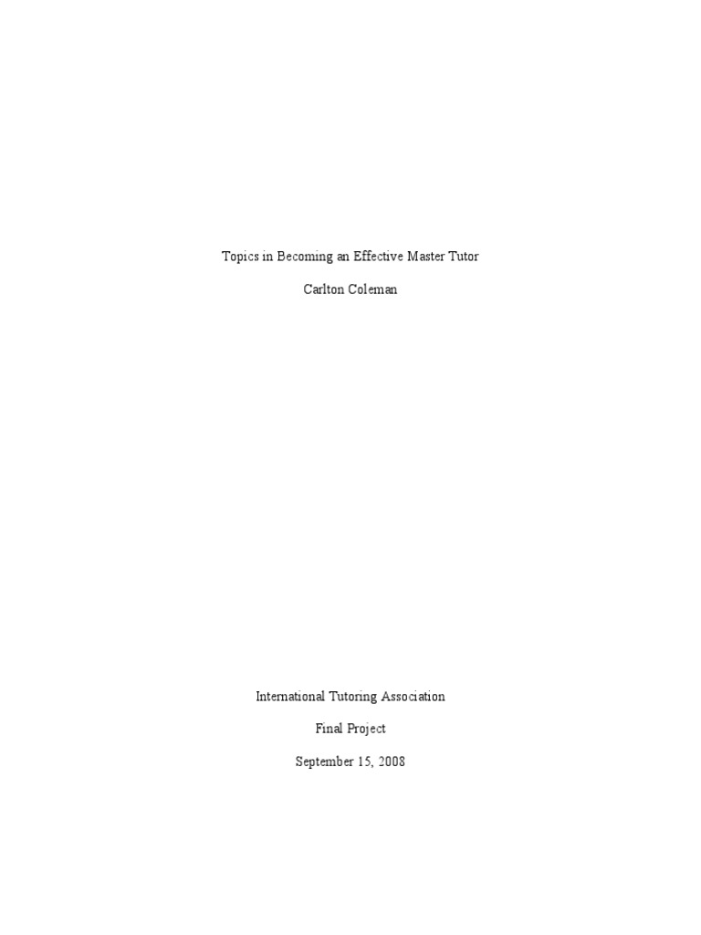 Become A Master Tutor | Download Free PDF | Learning Styles | Learning