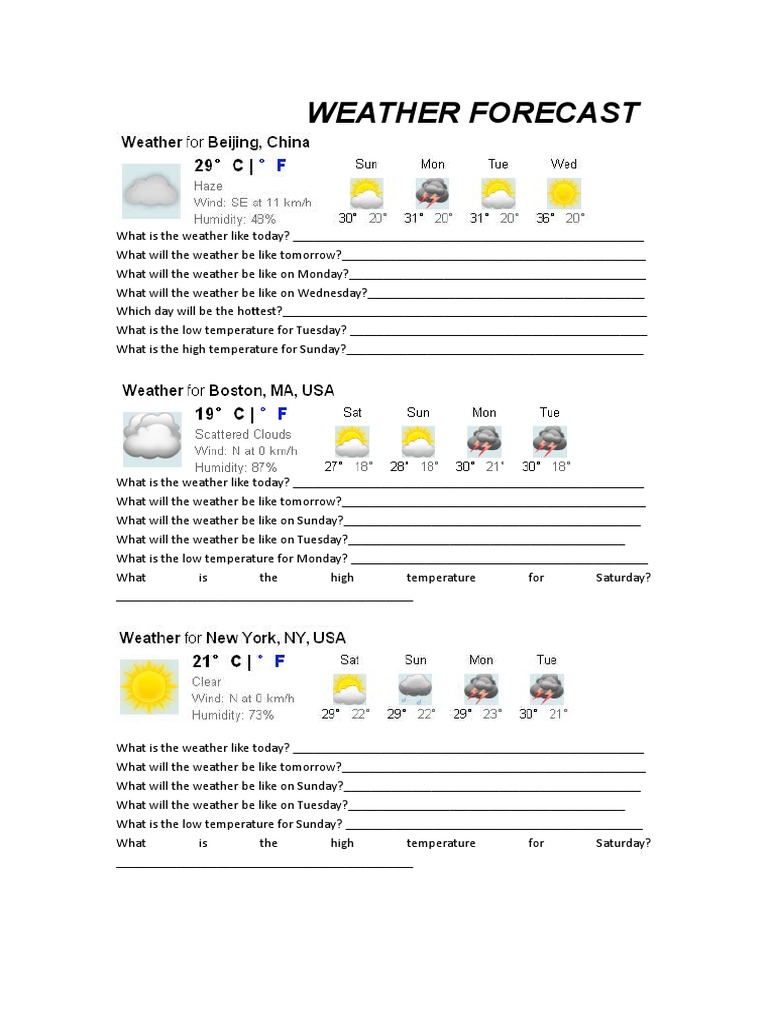 Weather Forecast 1 | PDF