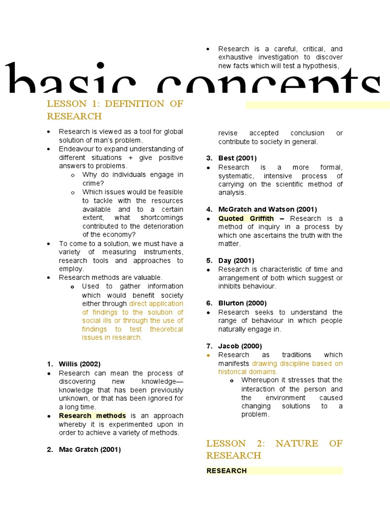 05 - Basic Concepts of Research | PDF | Validity (Statistics) | Experiment