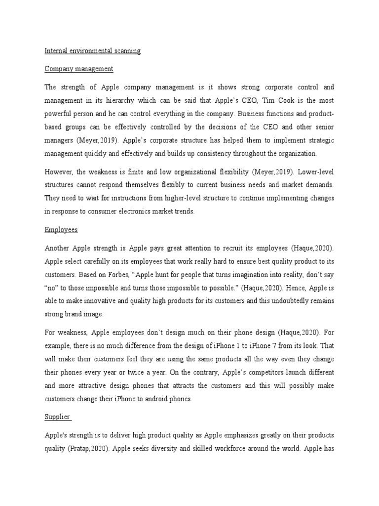Internal Environmental Scanning | PDF | Apple Inc. | Apple Watch