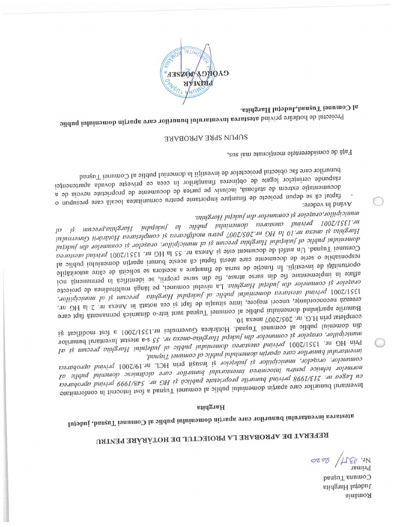 Referat Aprobare+declaratie+disp Comisiei de Inventariere | PDF