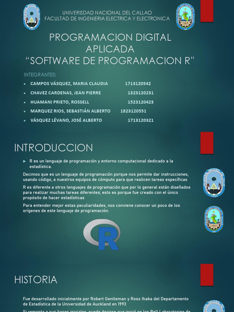 Programacion Digital Aplicada "Software de Programacion R" Apesteguia ...