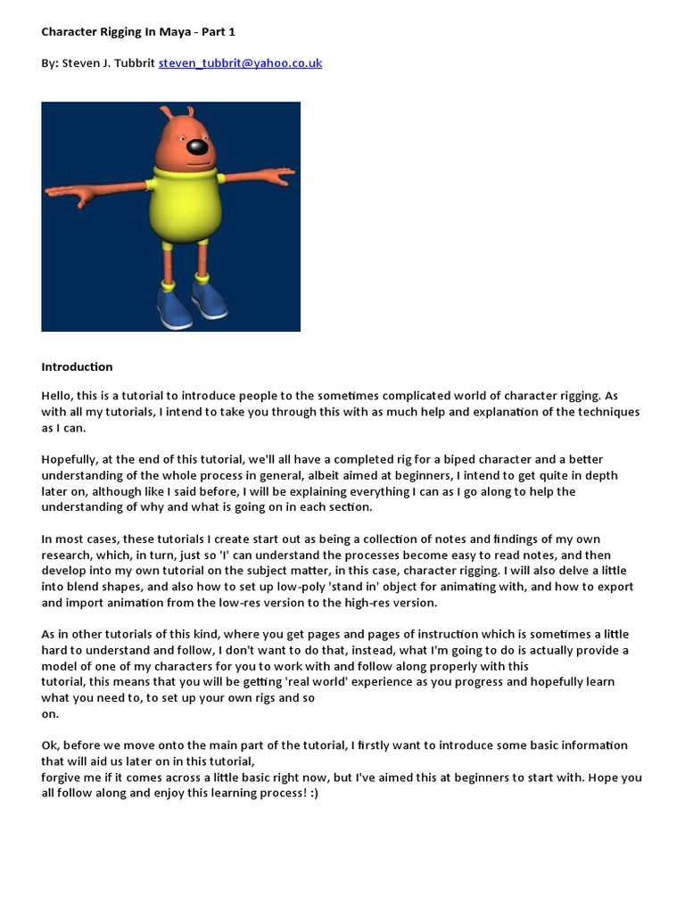 Character Rigging in Maya | PDF | Cartesian Coordinate System | Arm