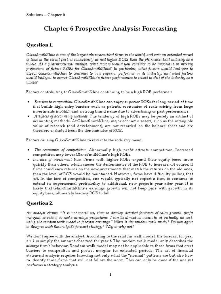 Chapter 6 Prospective Analysis: Forecasting | PDF | Depreciation | Mergers And Acquisitions