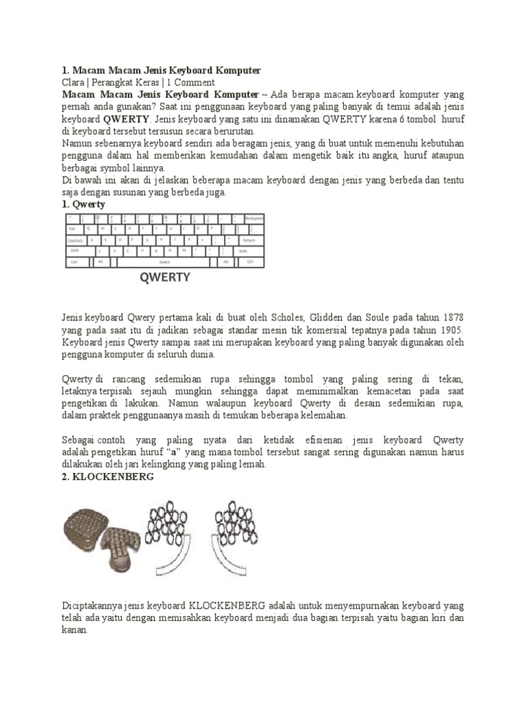 Macam Macam Jenis Keyboard Komputer Macam Macam Jenis Keyboard Komputer ...