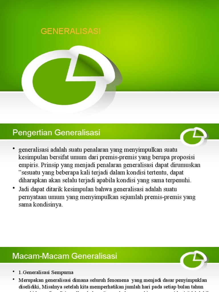 GENERALISASI | PDF