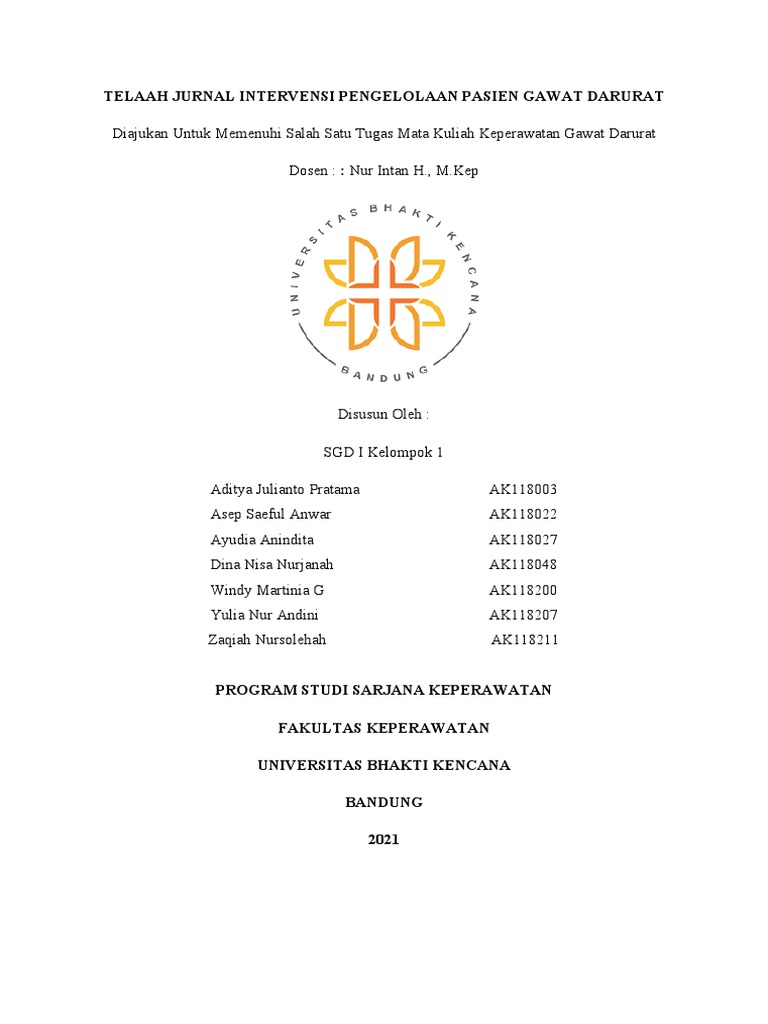 Telaah Jurnal Gadar Kel 1 SGD I | PDF