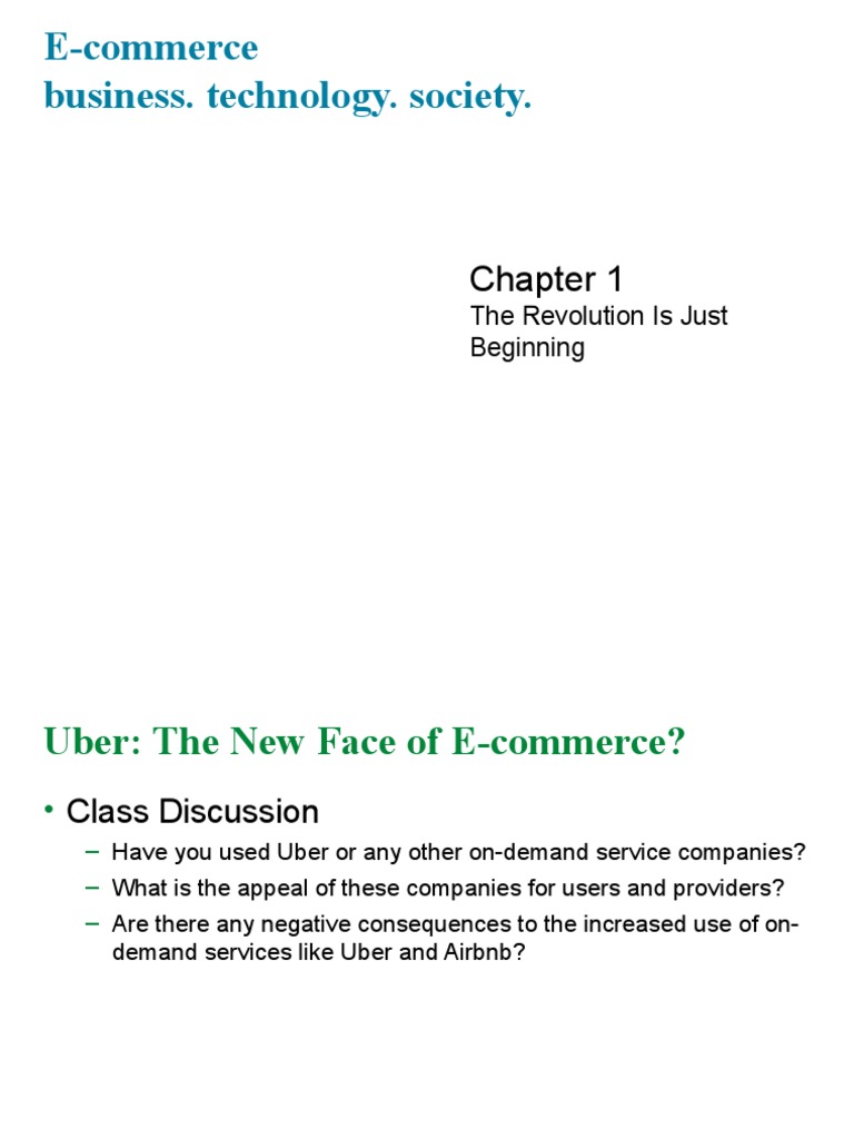 E-Commerce Business. Technology. Society.: The Revolution Is Just ...
