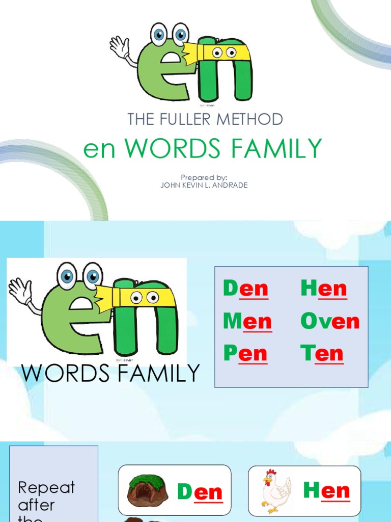 The Fuller Method: en Words Family | PDF