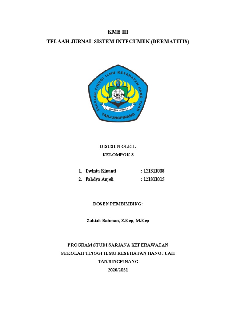 Telaah Jurnal Integumen (Kel 8) | PDF | Ilmu Sosial | Kesehatan Holistik