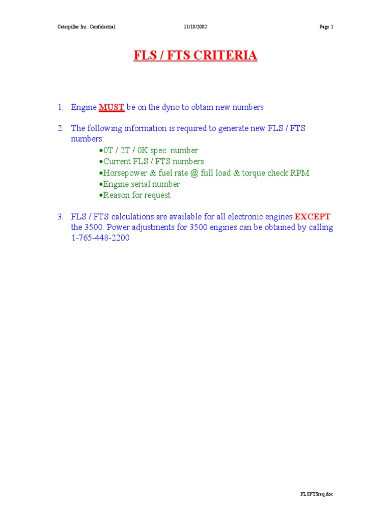 FLS FTS Criteria Flsfts | PDF