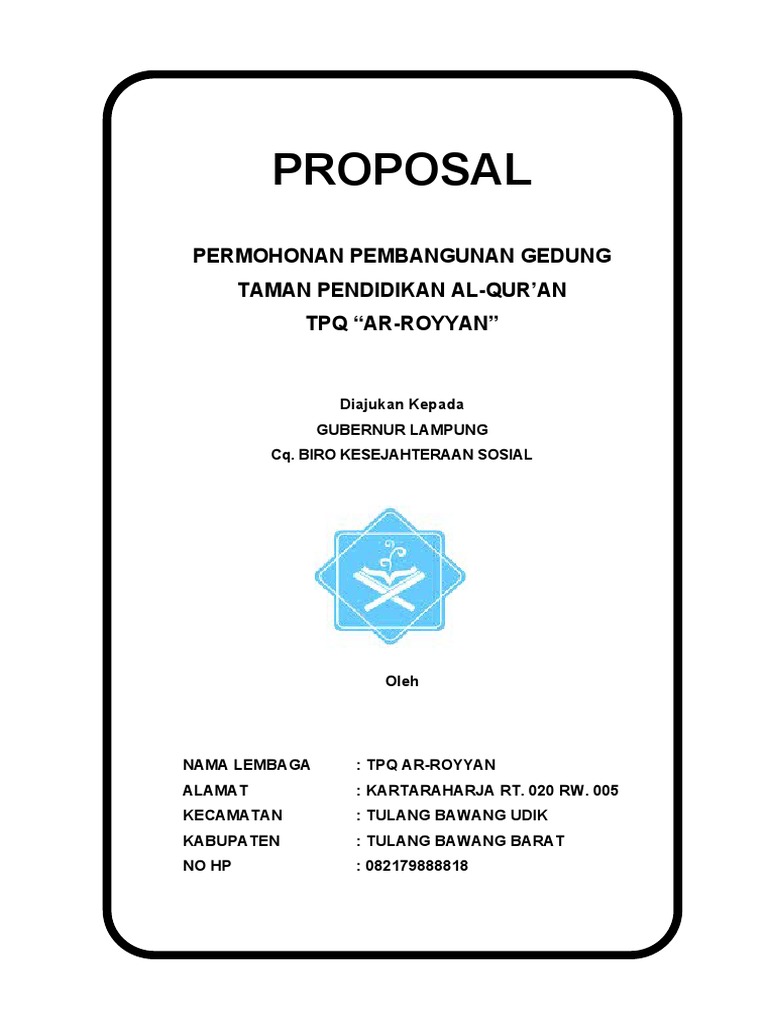 Proposal Pembangunan Gedung TPQ | PDF