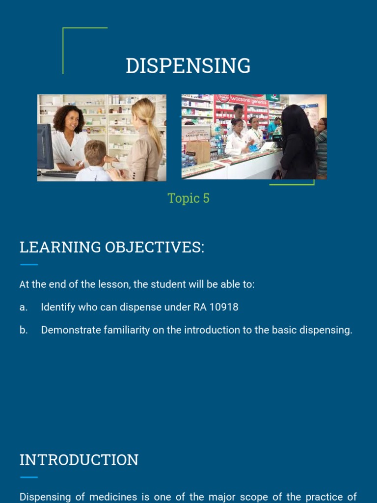 Dispensing | PDF | Pharmacy | Over The Counter Drug