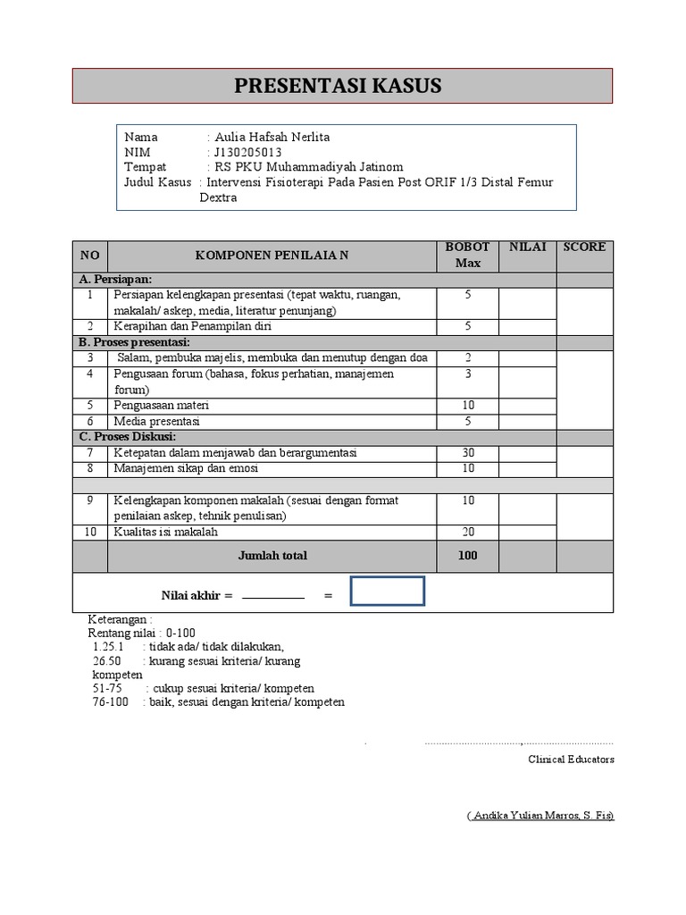 Presentasi Kasus | PDF | Karier & Perkembangan