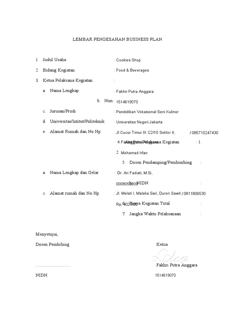 LEMBAR PENGESAHAN - Fakhri Putra A & Mohamad Irfan | PDF | Karier ...