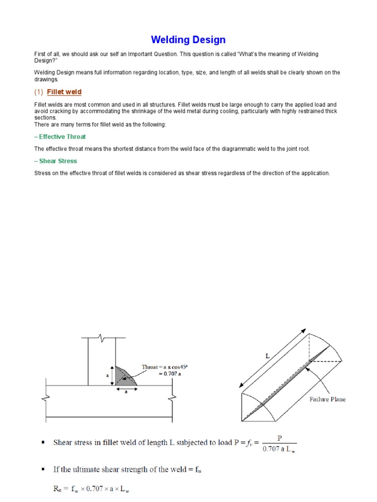 Welding Design Calcultion | PDF | Welding | Construction