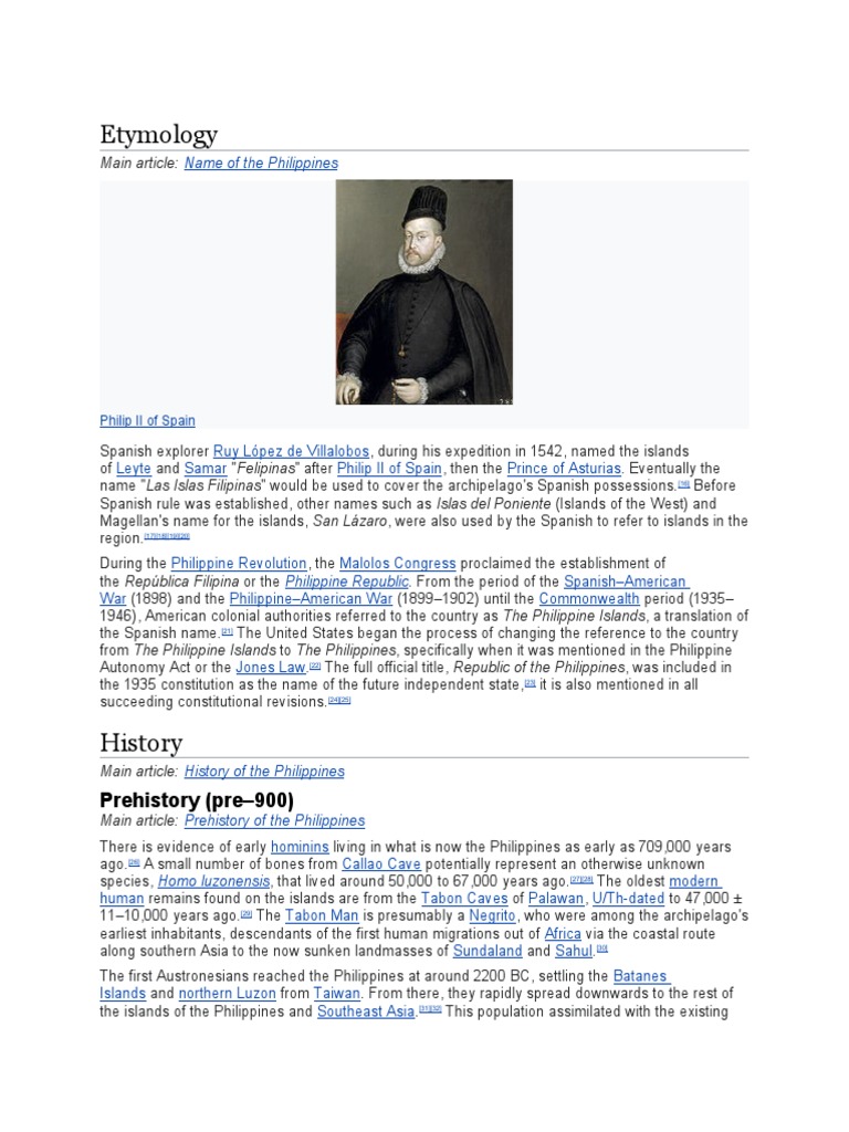 Etymology: Name of The Philippines | PDF | Philippines | Asia