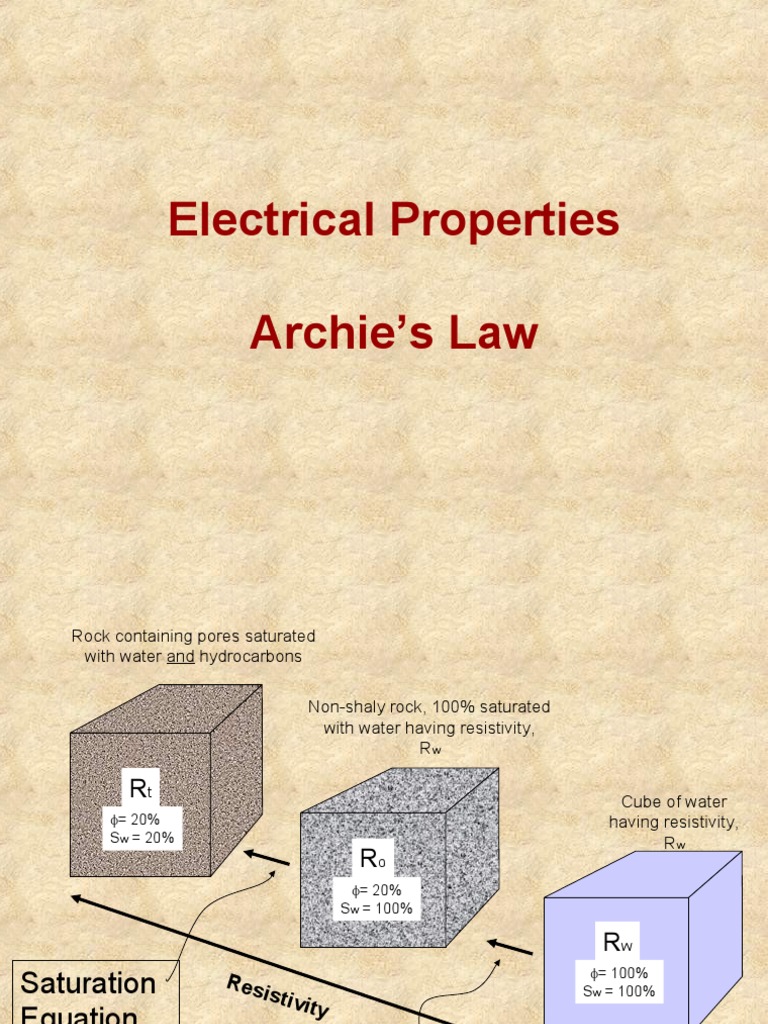 Electrical Properties Archie's Law | PDF | Applied And ...