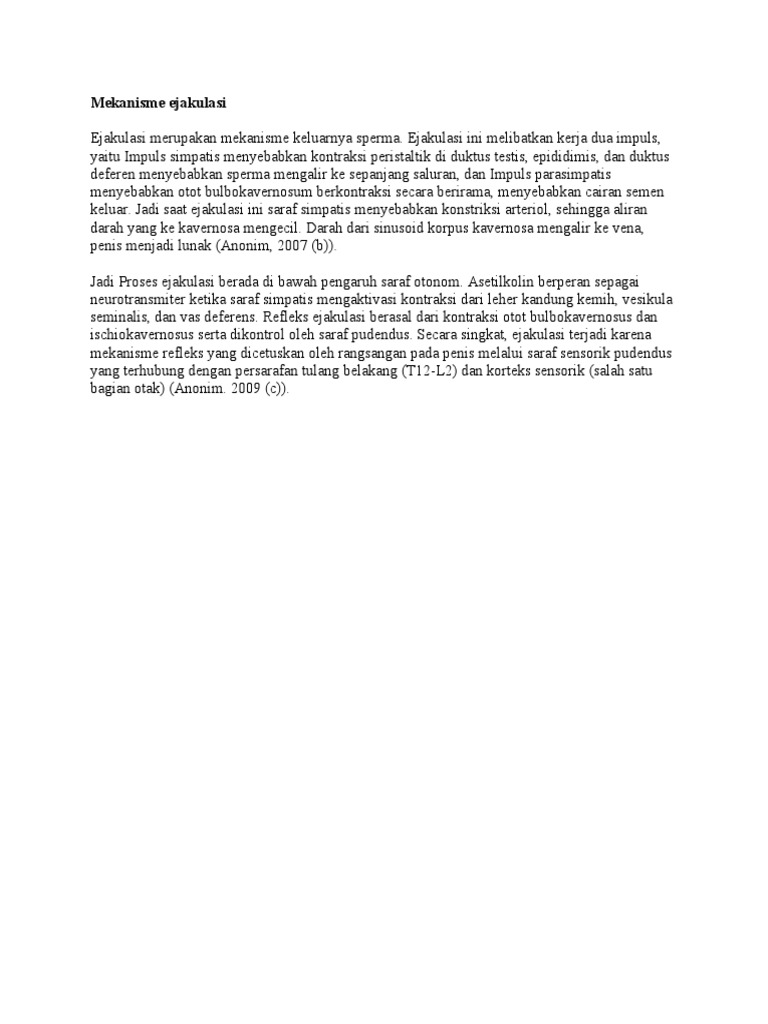 Mekanisme Ejakulasi | PDF