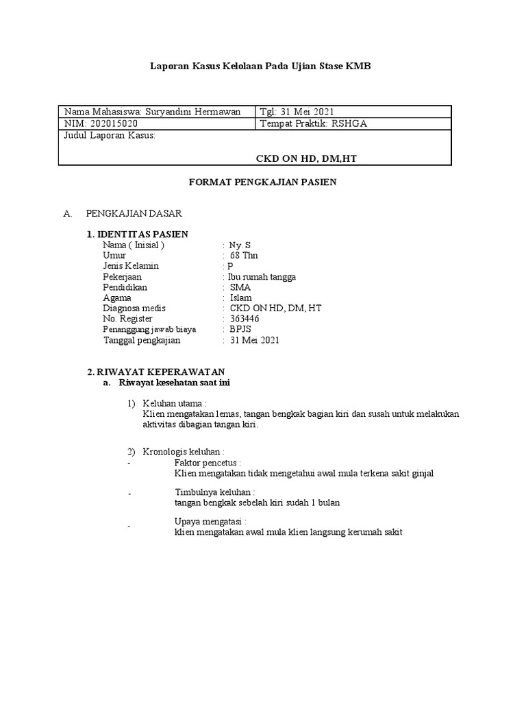 Laporan Kasus HD | PDF