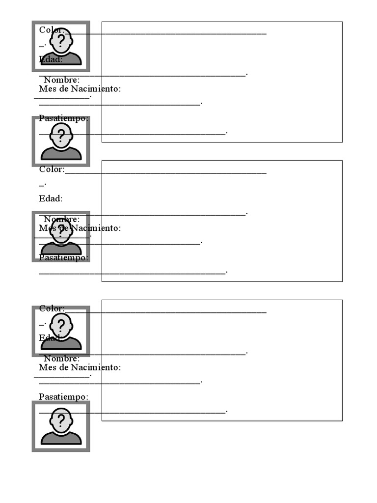 Ficha Adivina Quién Soy | PDF