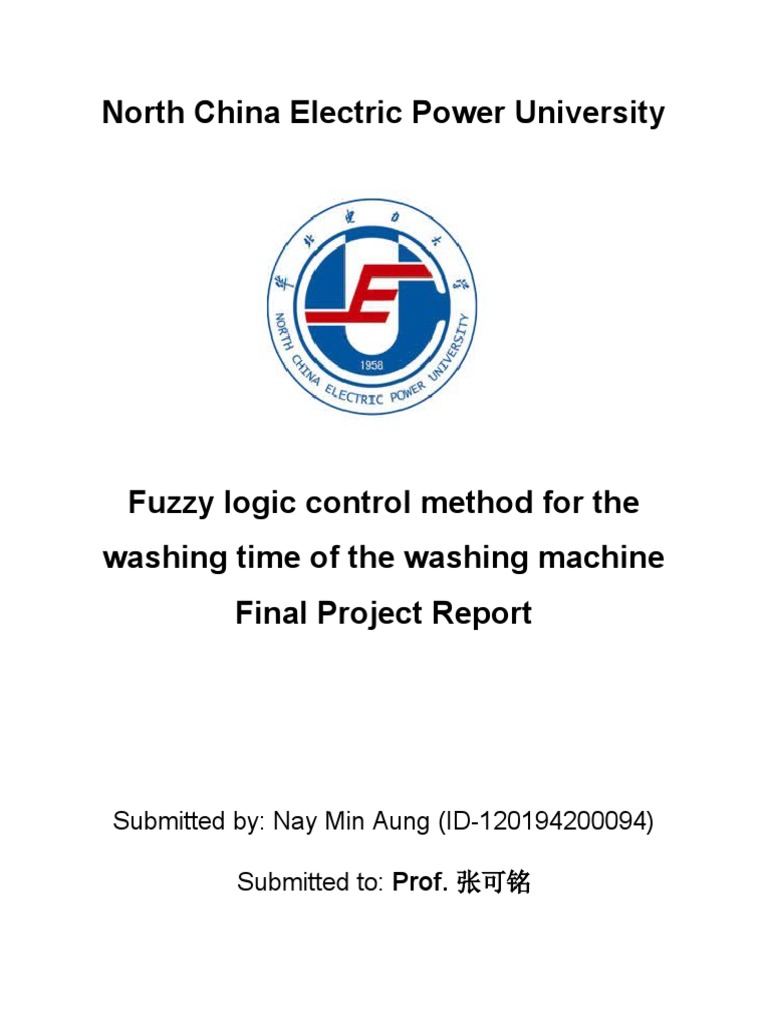 Fuzzy Final Report Washing Machine | PDF | Fuzzy Logic | Mathematical Analysis