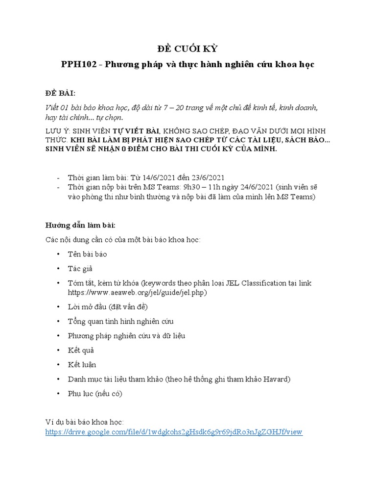 Đề Cuối Kỳ Pph102 | PDF