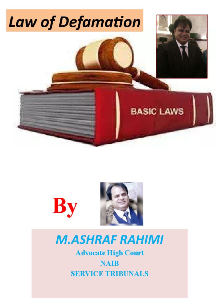 Law of Defamation | PDF | Defamation | Justice