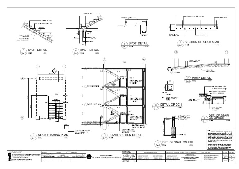 Spot Detail Section of Stair Slab: BOD Domiciano B. Lusica Nelson S ...