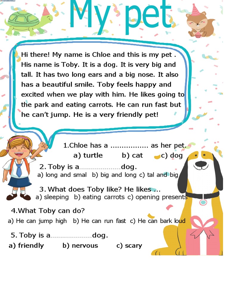 My Pet Worksheet | PDF
