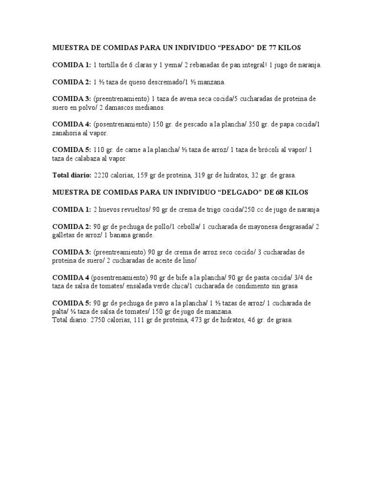 Dietas Masa Muscular | PDF | ensalada | Cocina