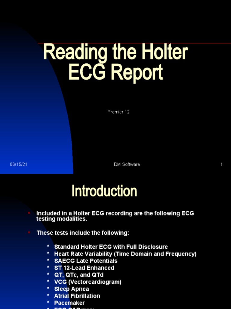 Reading The Holter ECG Report | PDF | Artificial Cardiac Pacemaker ...