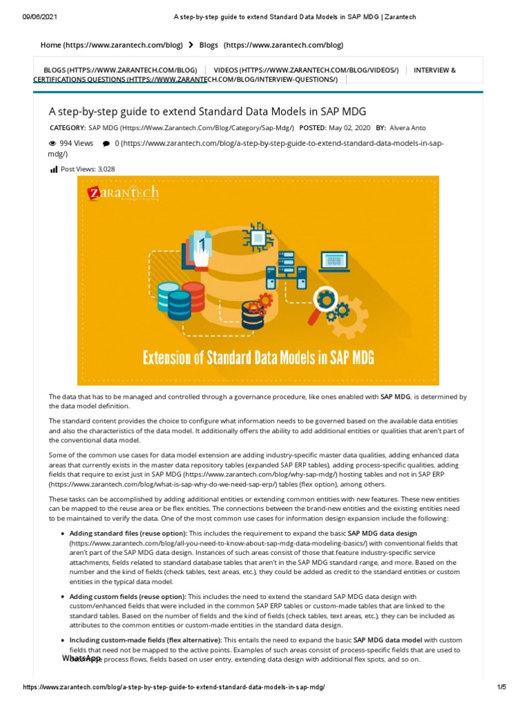 A Step-By-step Guide To Extend Standard Data Models in SAP MDG ...