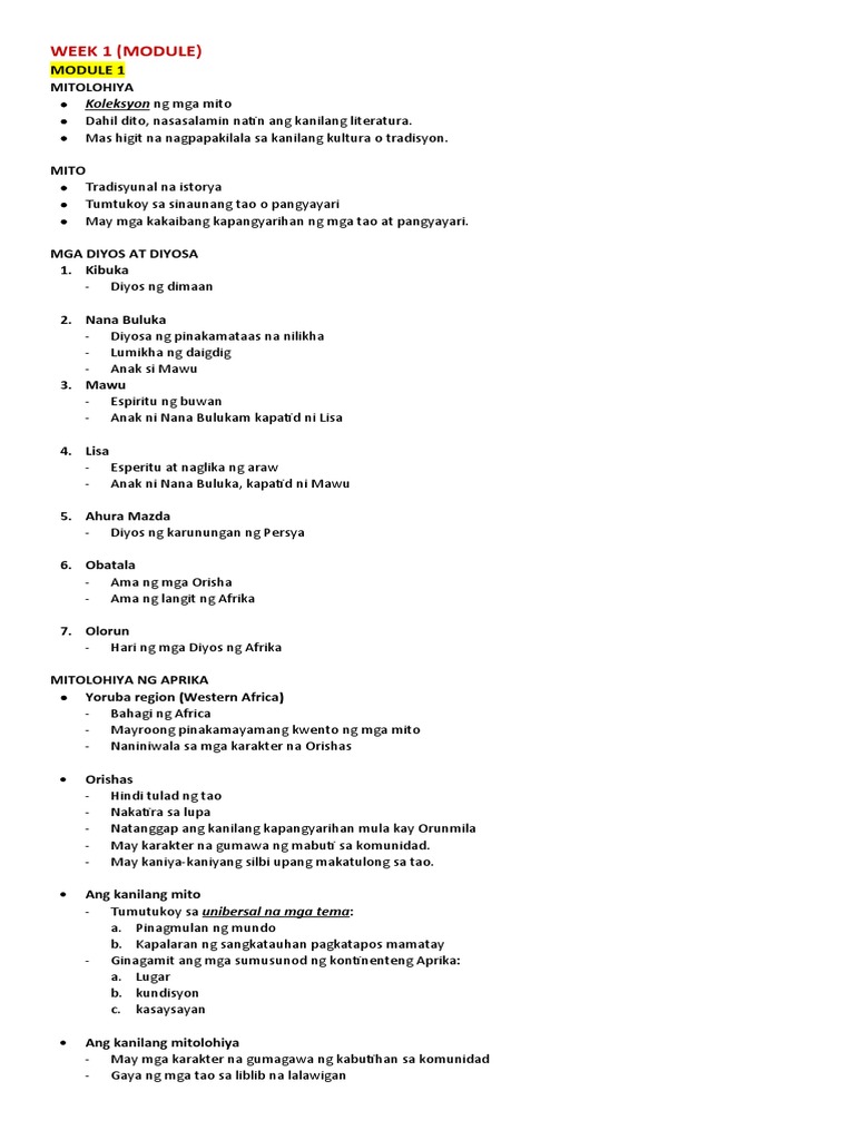 Filipino Reviewer 3rd Quarter | PDF