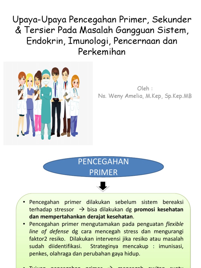 Upaya-Upaya Pencegahan Primer, Sekunder & Tersier (P1) | PDF