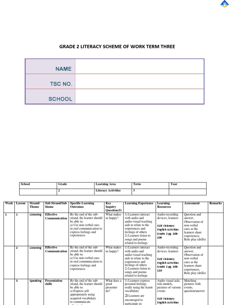 Literacy Grade 2 | PDF | Reading Comprehension | Vocabulary