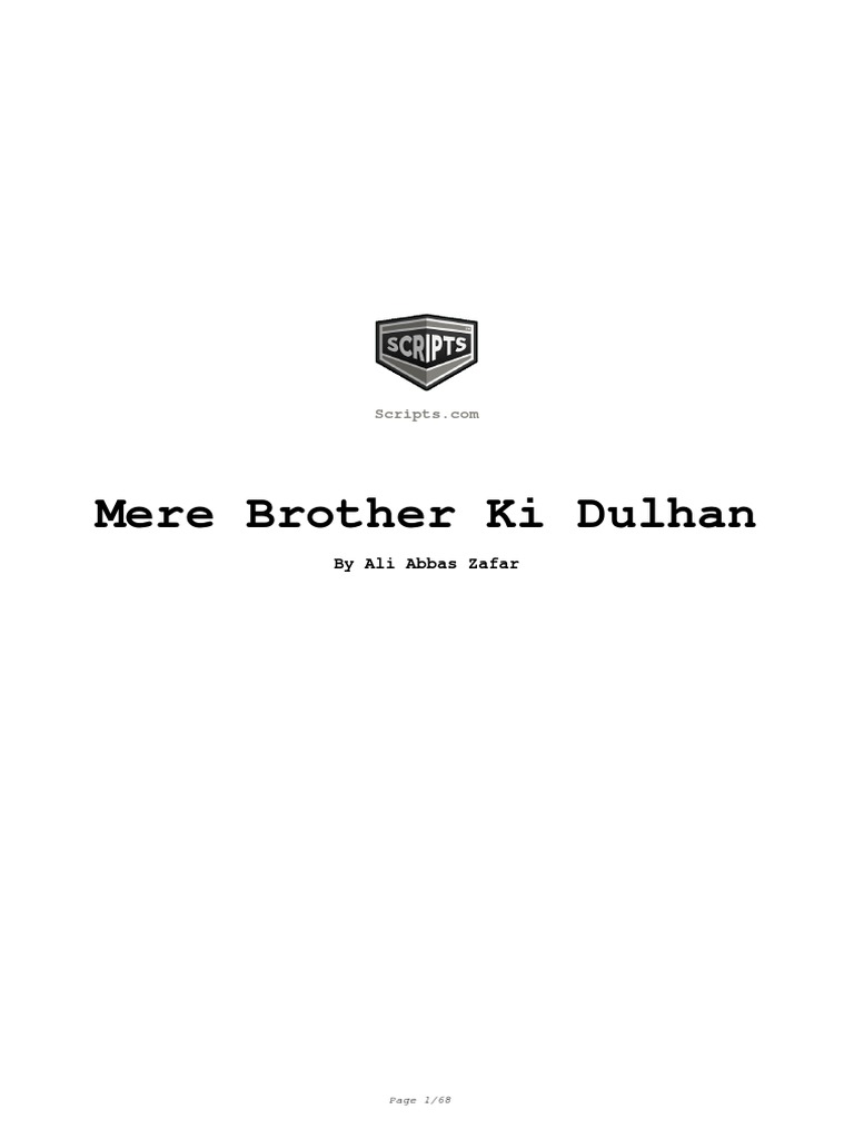 Mere Brother Ki Dulhan | PDF