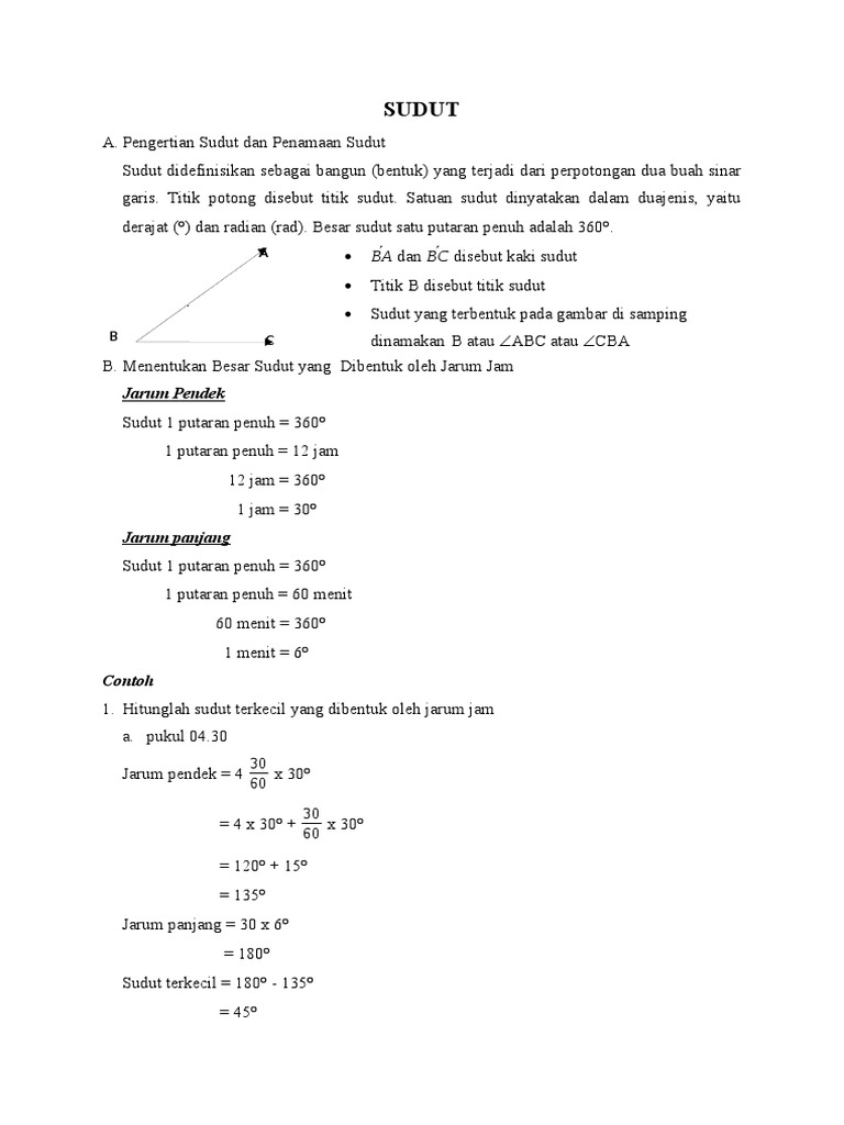 Materi Sudut | PDF | Metode & Bahan Ajar