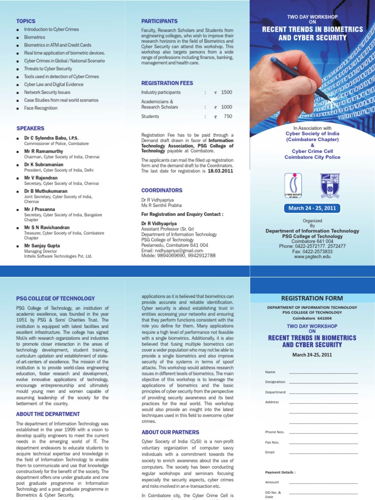 Cyber Security Brochure-Final | PDF | Biometrics | Computer Security