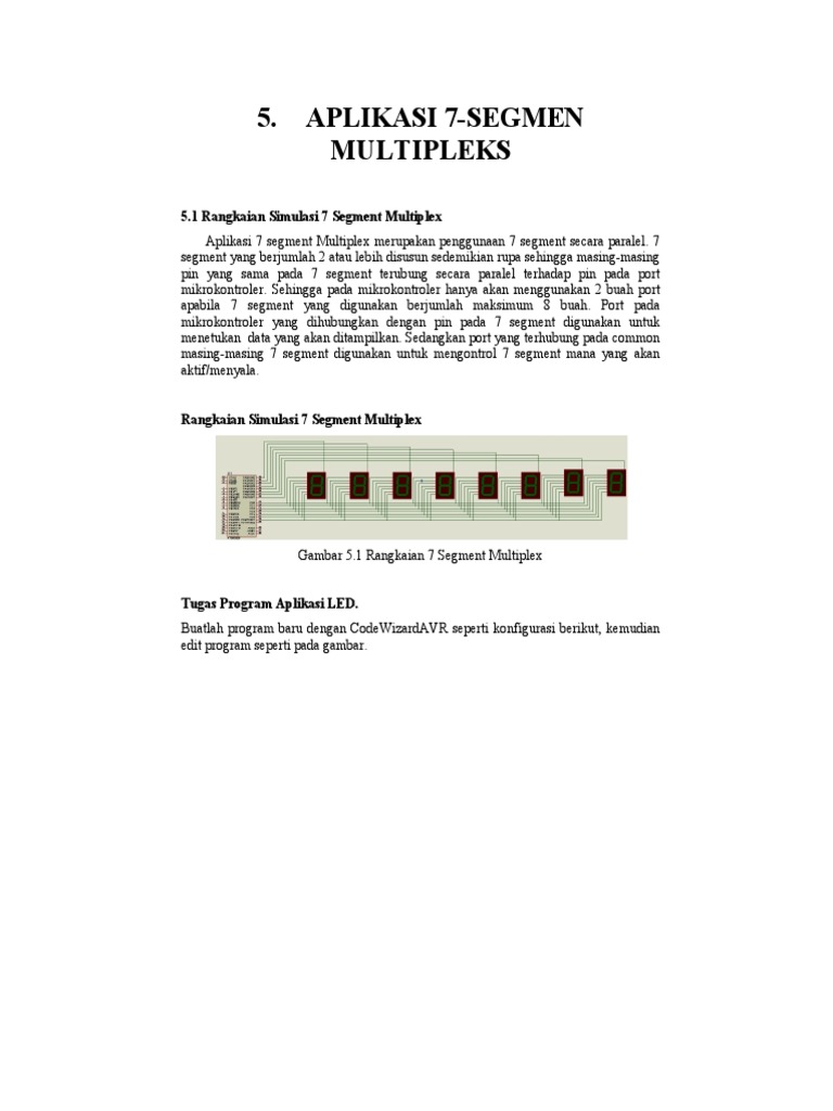 Aplikasi 7 Segment Multipleks | PDF | Metode & Bahan Ajar | Komputer