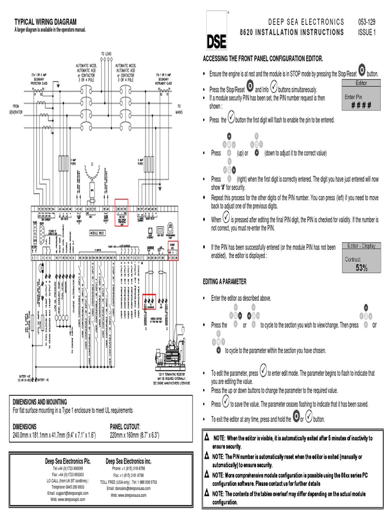 Typical Wiring Diagram: Accessing The Front Panel Configuration Editor ...