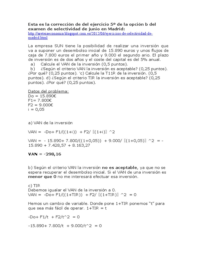 Ejercicios Resueltos de Seleccic3b3n de Inversiones | PDF | Enseñanza ...