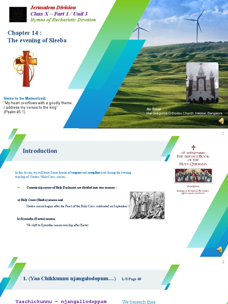 The Evening of Sleeba: Class X - Part 1 / Unit 3 | PDF | Penance | Prayer