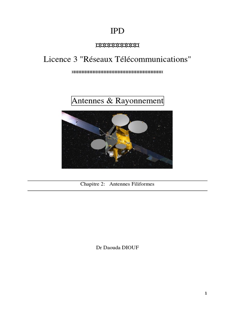 Chapitre 2 Antennes Filiformes | PDF | Antenne (Radio) | Ligne de transmission
