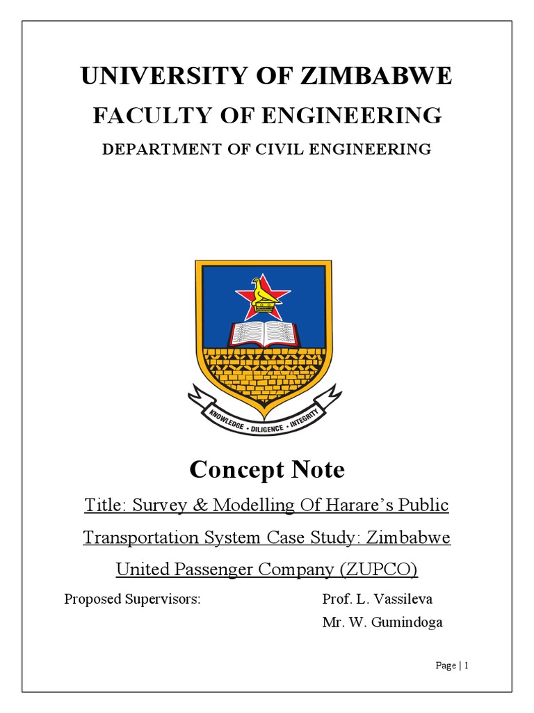 Chidewe Xavier Concept Note Draft 1 (Survey & Modelling) | PDF | Public ...