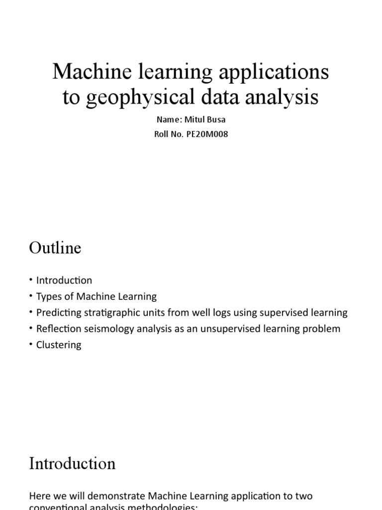 PE20M008 Presentation | PDF | Reflection Seismology | Machine Learning