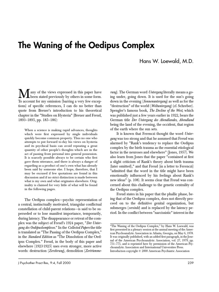 The Oedipus Complex | PDF | Oedipus Complex | Id