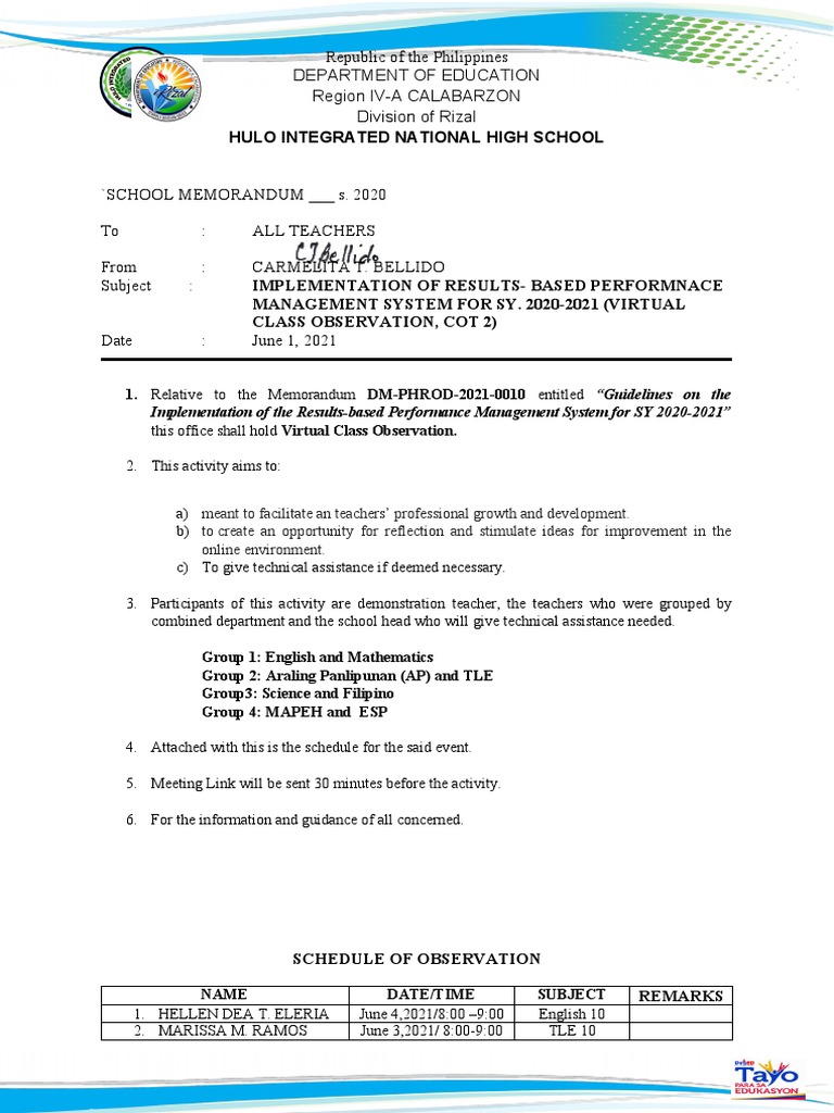 Hulo Integrated National High School | PDF | Science And Technology ...