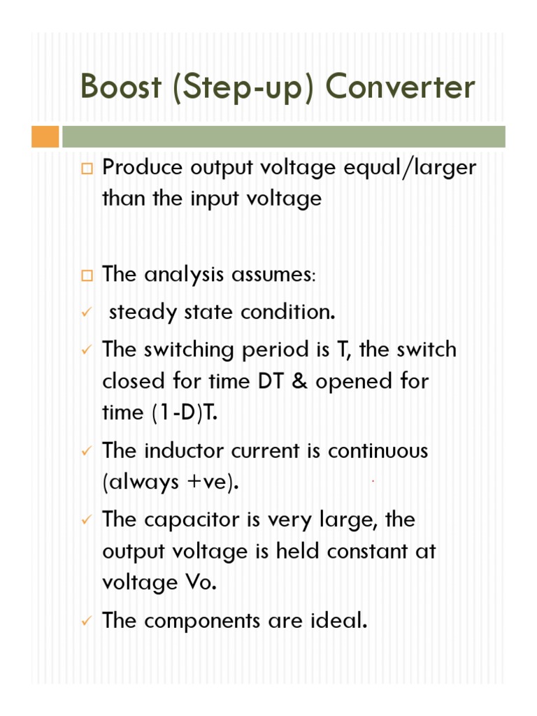 DC-DC Converters - Boost Converter - 1 | PDF | Electrical Engineering ...